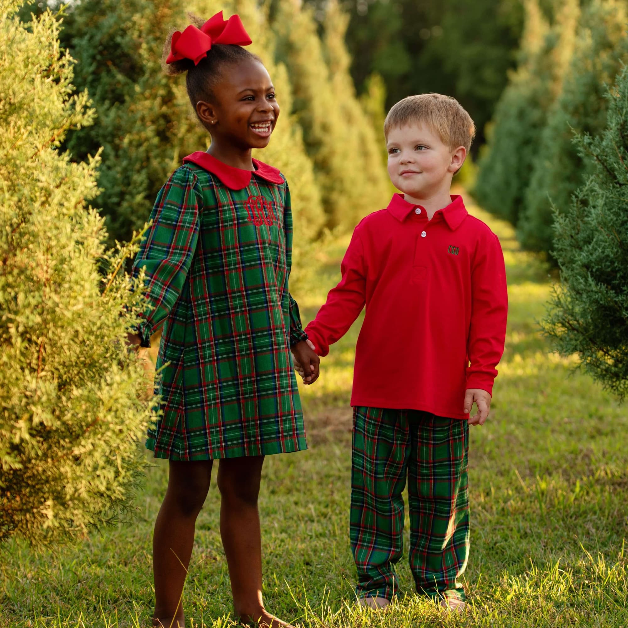 Kids Christmas Pajamas, Smocked Dresses, Sibling Sets | Cecil & Lou