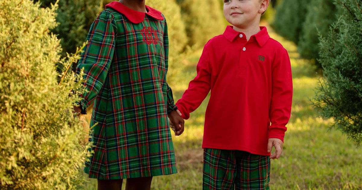 Kids Christmas Pajamas, Smocked Dresses, Sibling Sets | Cecil & Lou
