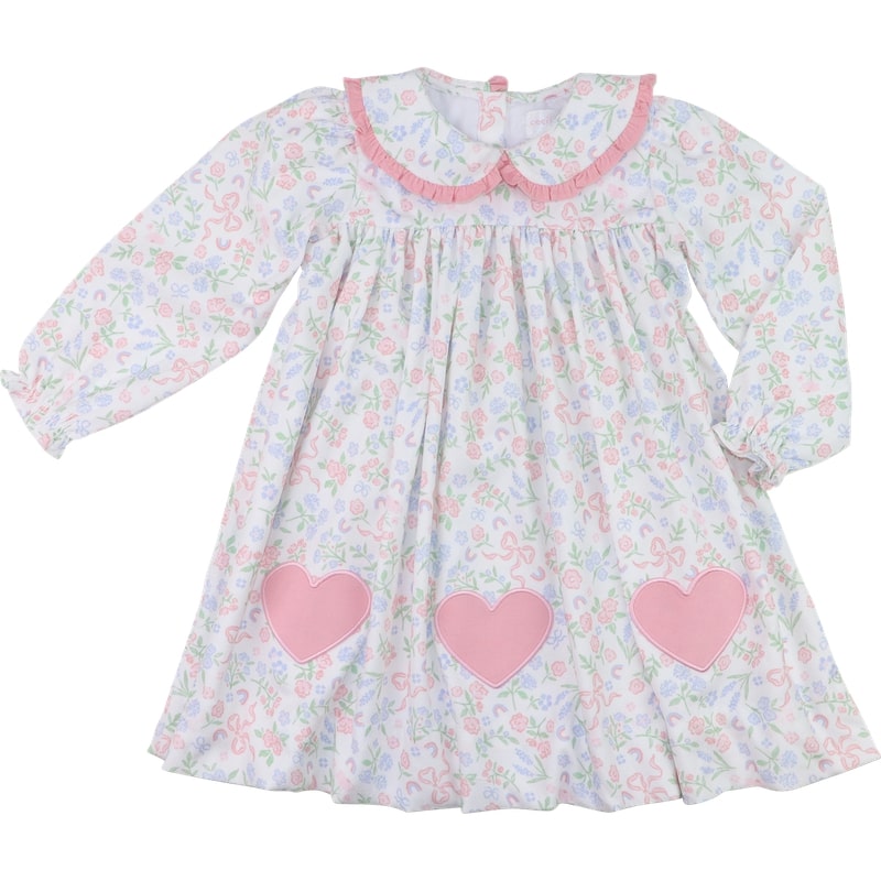 Applique Heart Knit Dress - Cecil & Lou