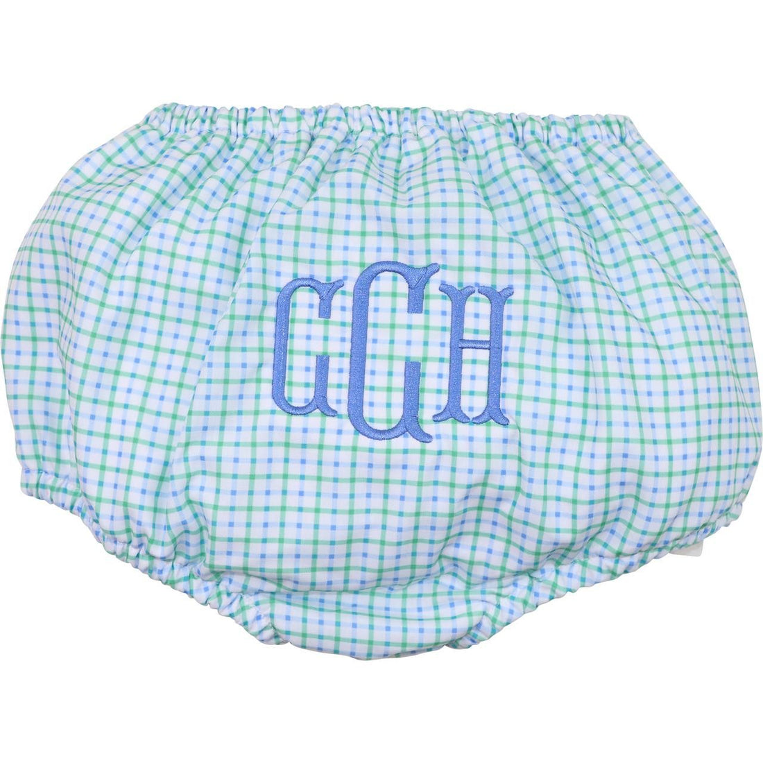 Blue And Green Windowpane Swim Bloomer - Cecil & Lou