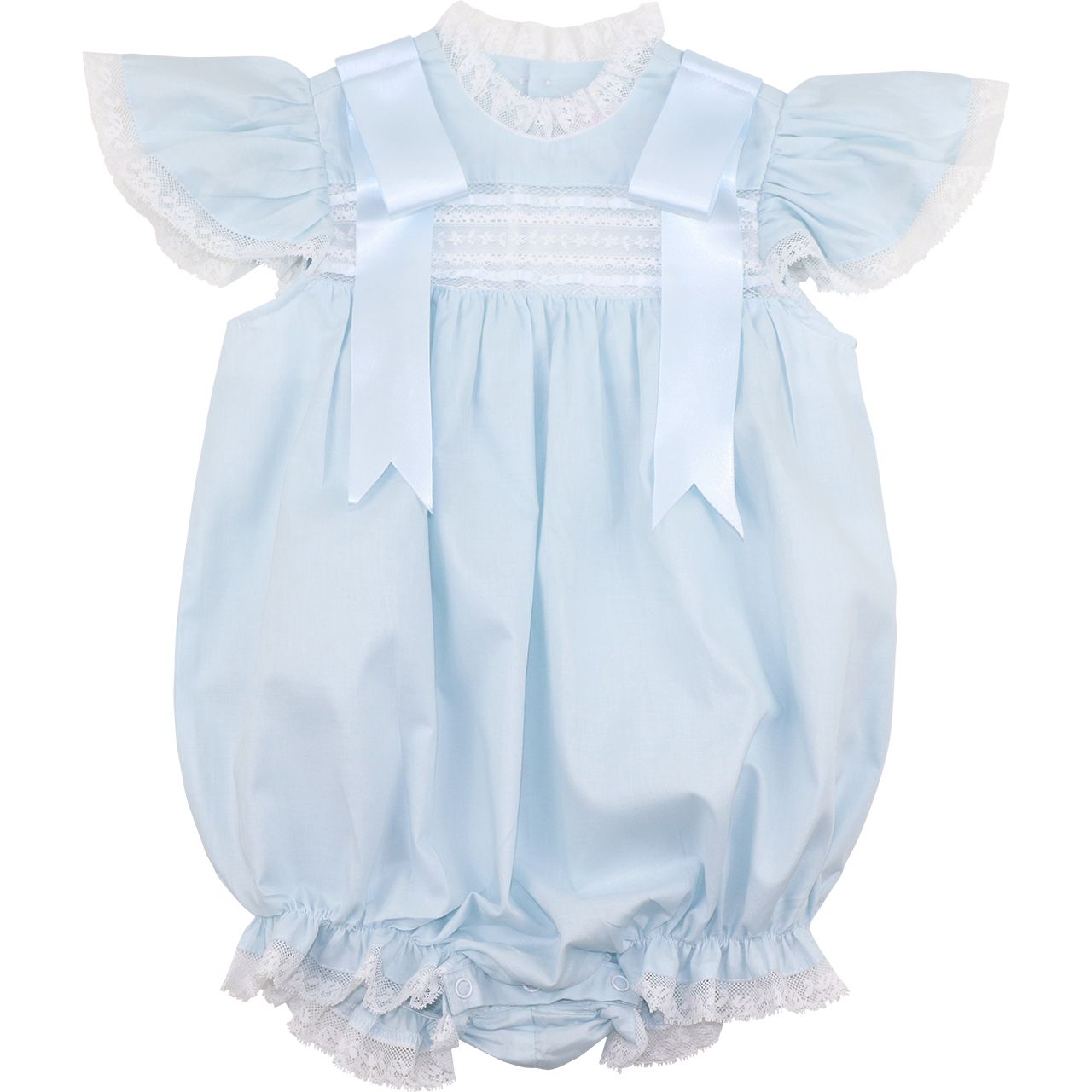 Blue Satin Heirloom Bubble - Cecil & Lou