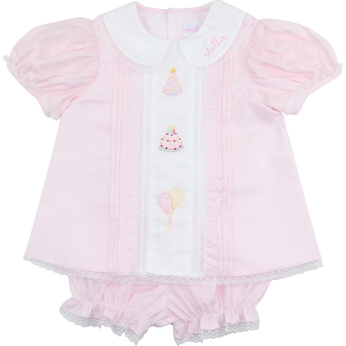 Embroidered Heirloom Birthday Bloomer Set - Cecil & Lou