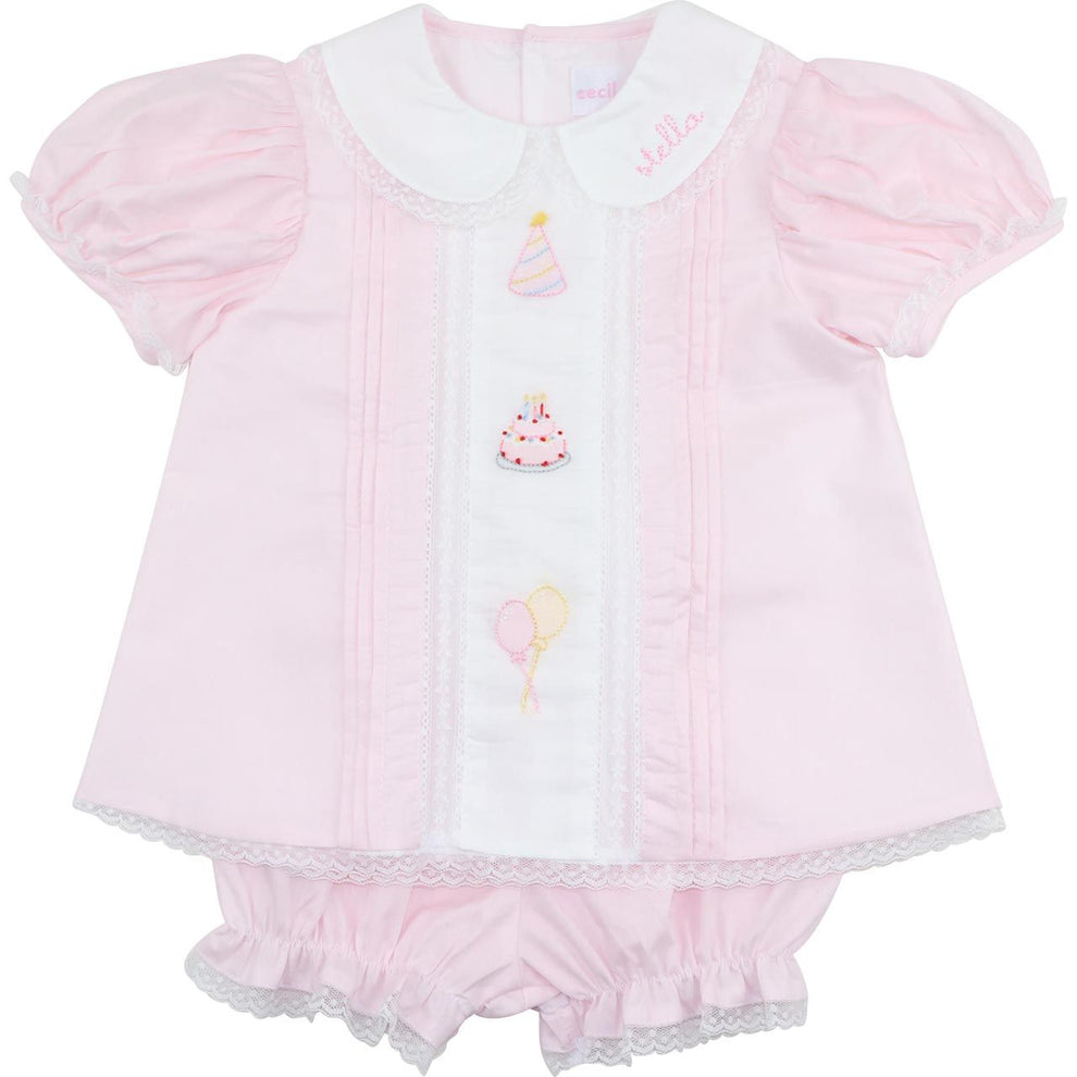 Embroidered Heirloom Birthday Bloomer Set - Cecil & Lou