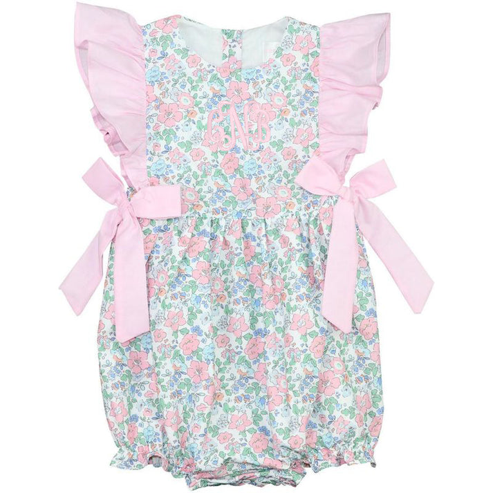 Floral Bow Ruffle Bubble - Cecil & Lou