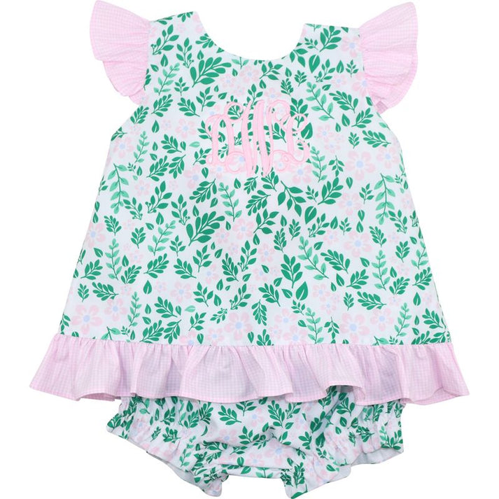 Floral Tie Back Diaper Set - Cecil & Lou
