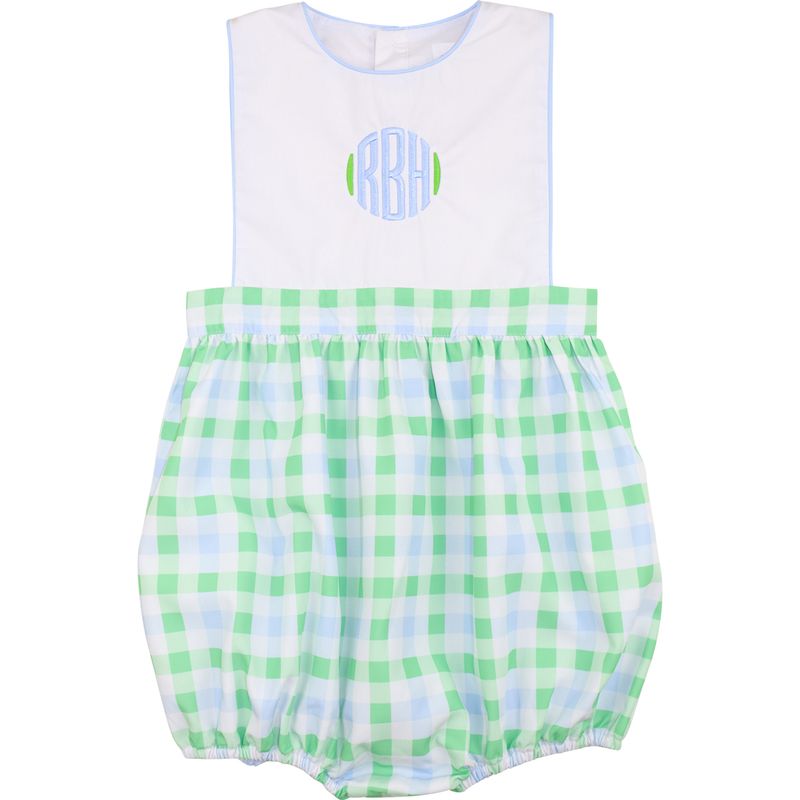 Green And Blue Check Bubble - Cecil & Lou