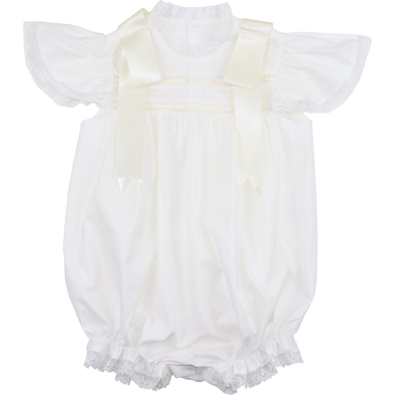 Ivory Satin Heirloom Bubble - Cecil & Lou