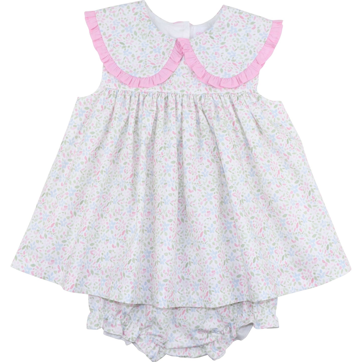 Pink And Green Floral Diaper Set - Cecil & Lou