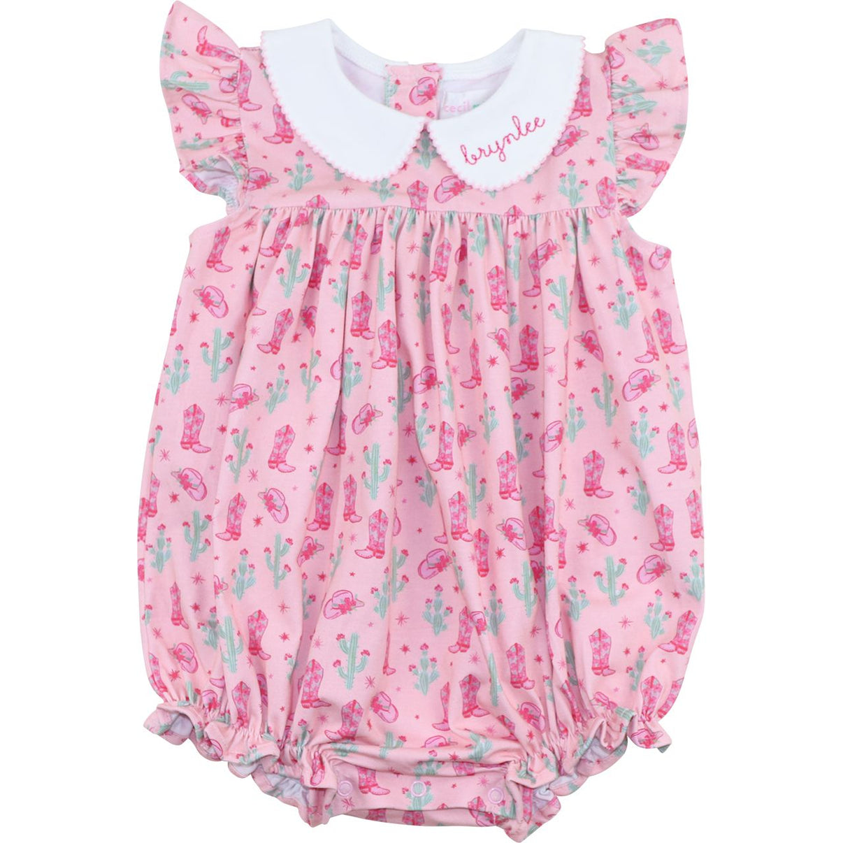 Pink And Green Knit Rodeo Bubble – Cecil & Lou