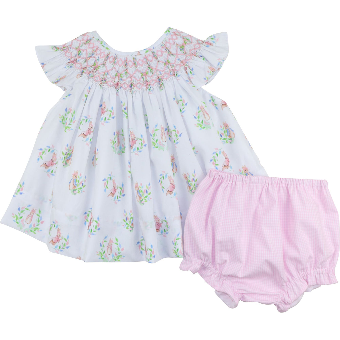 Pink Smocked Peter Rabbit Diaper Set – Cecil & Lou