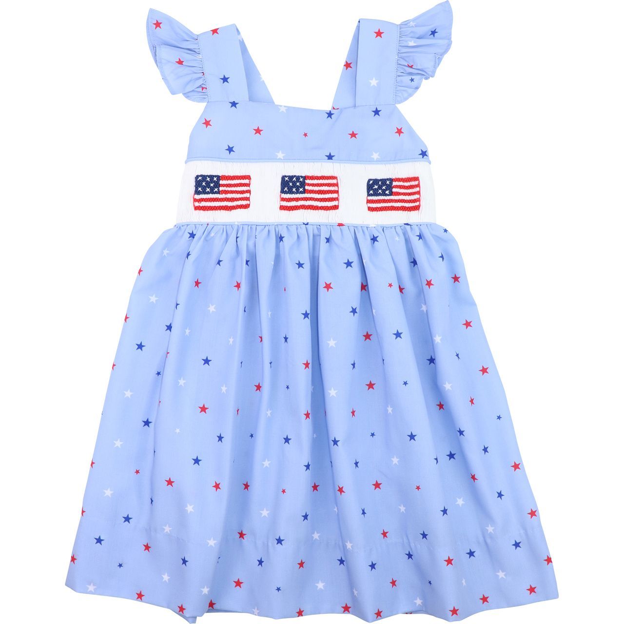 Smocked Stars And Flags Dress - Cecil & Lou