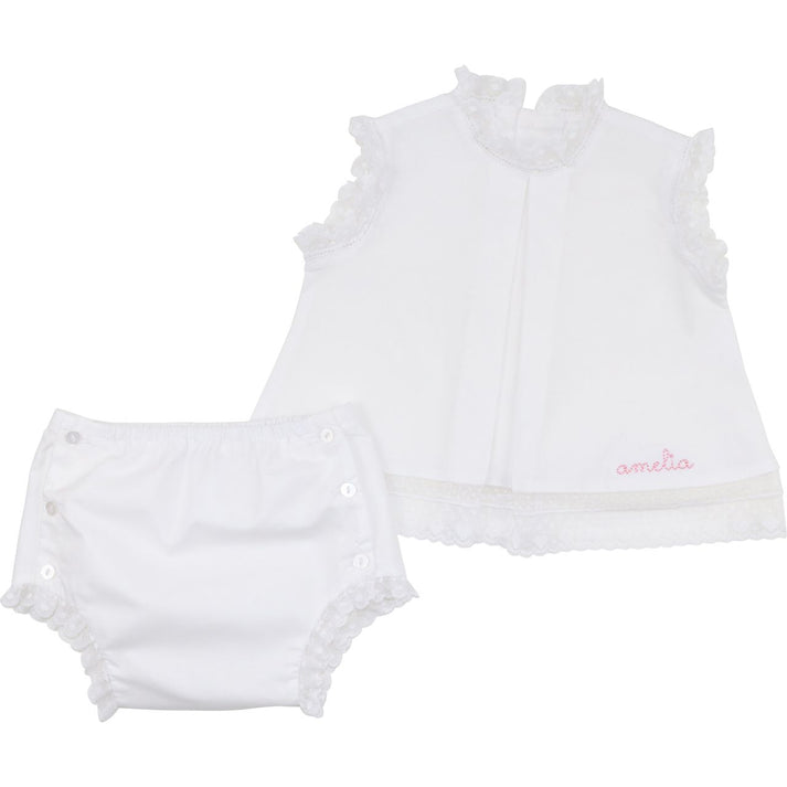 White Lace Heirloom Diaper Set - Cecil & Lou