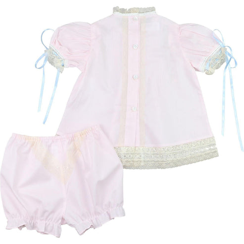 Pink And Blue Satin Heirloom Lace Bloomer Set – Cecil & Lou