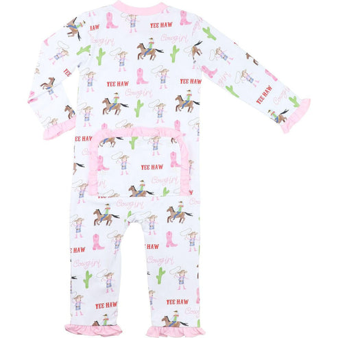 Pink Rodeo Print Knit Zipper Pajamas – Cecil & Lou